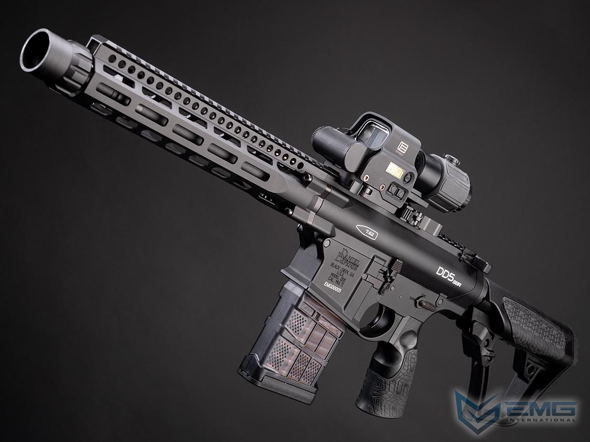 EMG Daniel Defense Licensed DD5 Airsoft AEG Rifle w/ CYMA Platinum Gea ...
